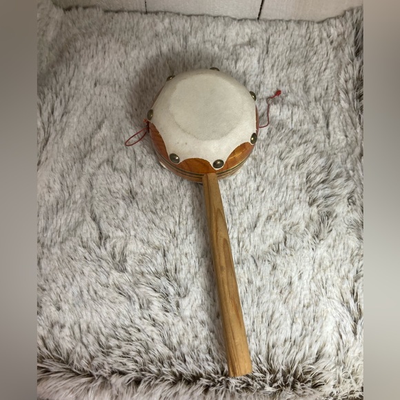 Toys | Vintage Hand Spin Drum Hide Handmade Musical Instrument | Poshmark